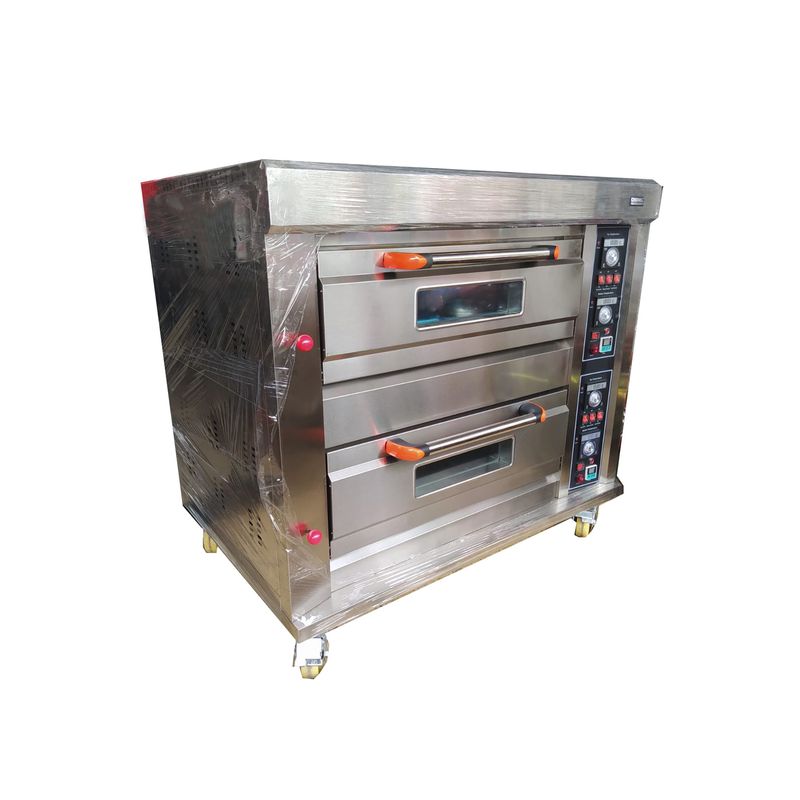OSSEL Gas Deck Oven Roti 2 Deck 4 Trays Gas Oven Roti OS-40Q