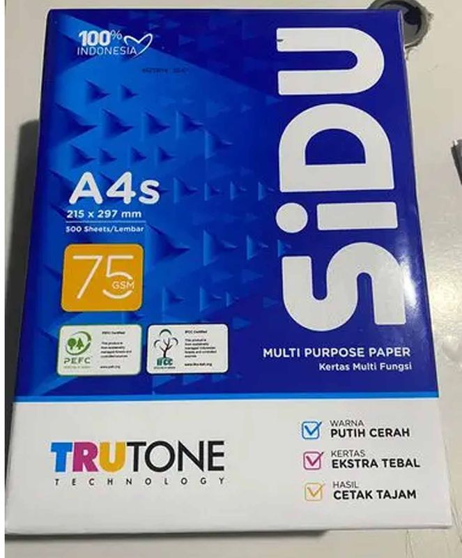 Kertas Sidu HVS 75 Gr A4s