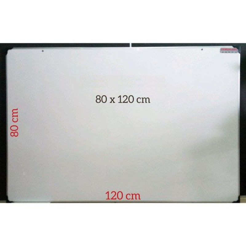 PAPAN TULIS WHITE BOARD 80cm X 120cm