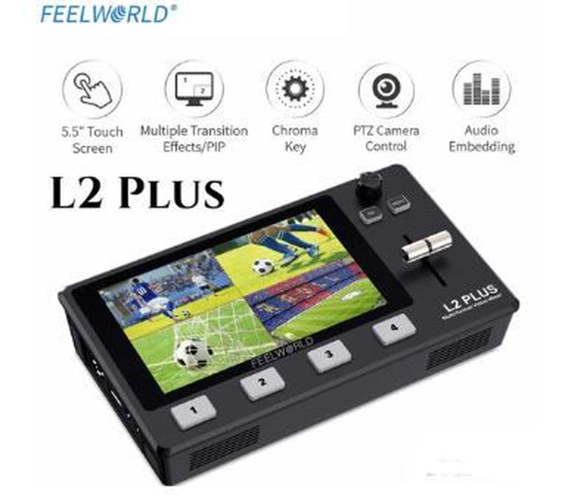 FEELWORLD L2 PLUS + MULTI CAMERA VIDEO MIXER SWITCHER 5,5 INCH