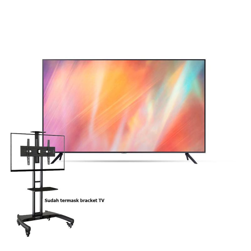 SAMSUNG 50 Inch Crystal UHD 4K Smart TV UA50AU7000 + bracket TV