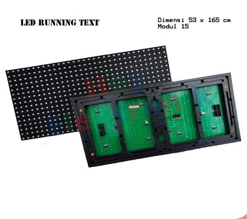 Panel Module Led Running Text SMD Merah Indoor Semi Outdoor