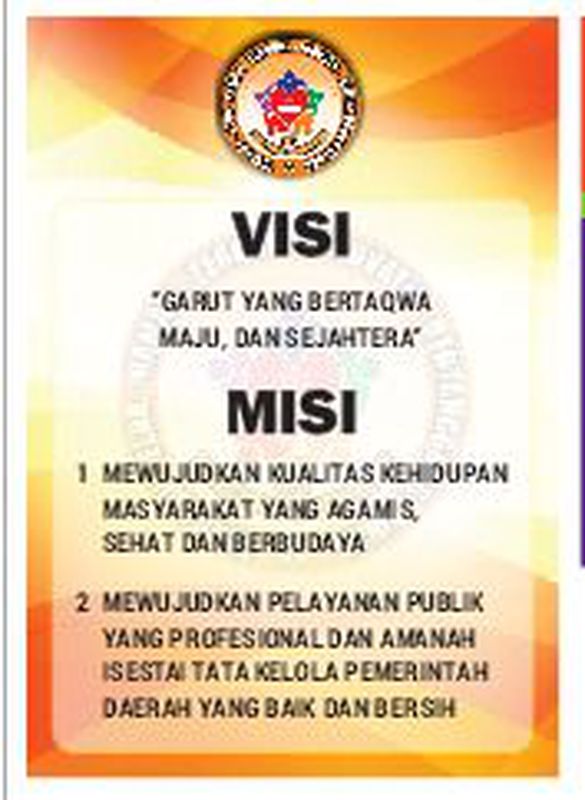 Akrilik Wall Frame A2 Visi misi dan moto