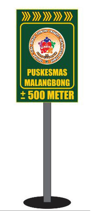 Plang Rambu Arah 500m Puskesmas
