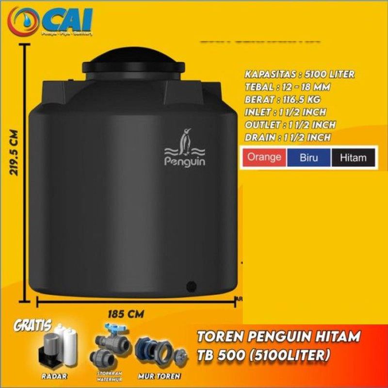 Tangki air Penguin 5100 Liter