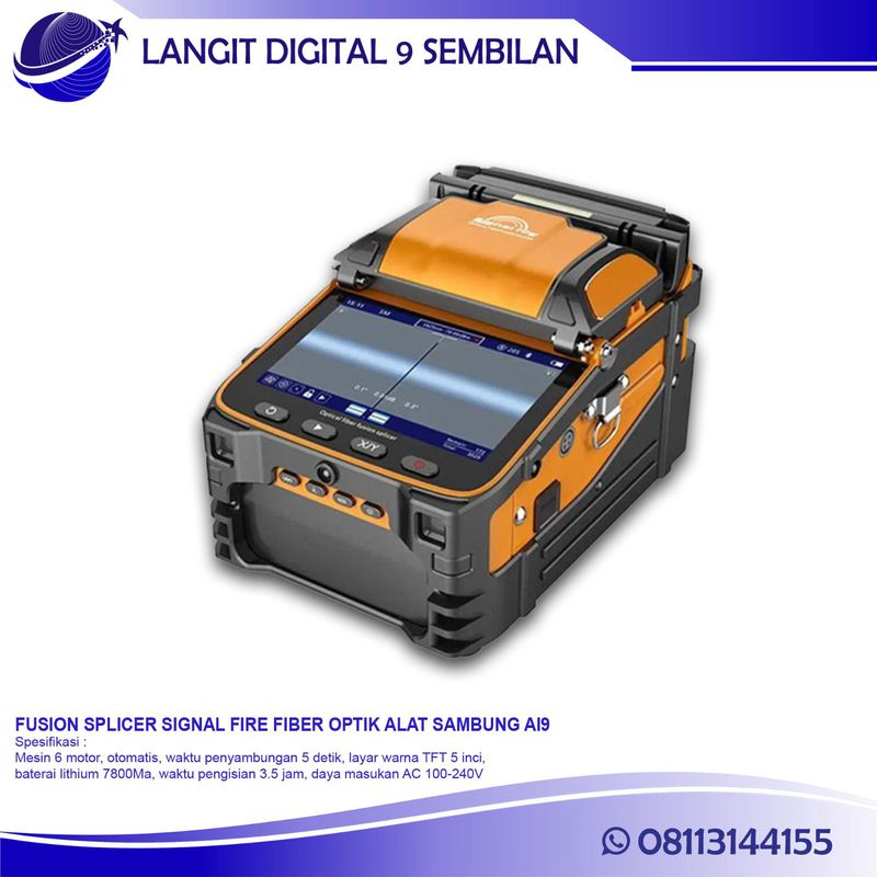FUSION SPLICER SIGNAL FIRE FIBER OPTIK ALAT SAMBUNG A19