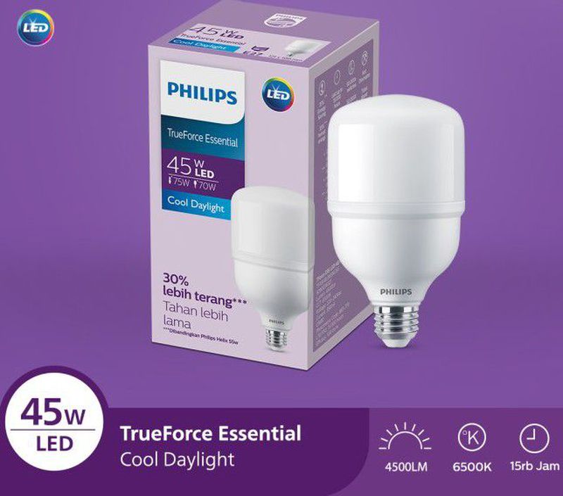 PHILIPS LAMPU LED 45W TRUE FORCE PUTIH