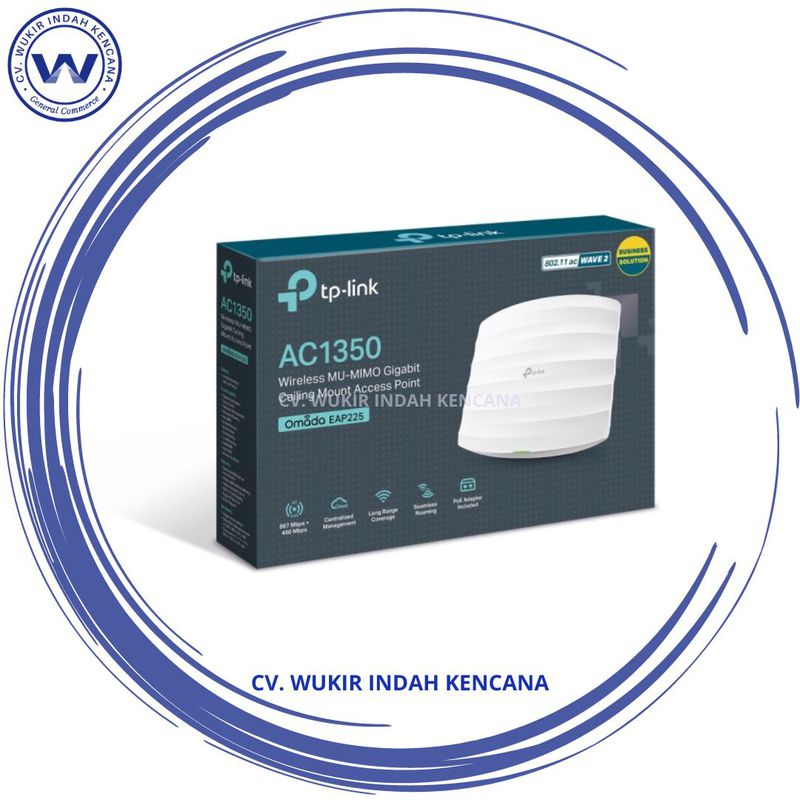 TP-LINK EAP225 AC1350 MU-MIMO Gigabit Ceiling Mount Access Point