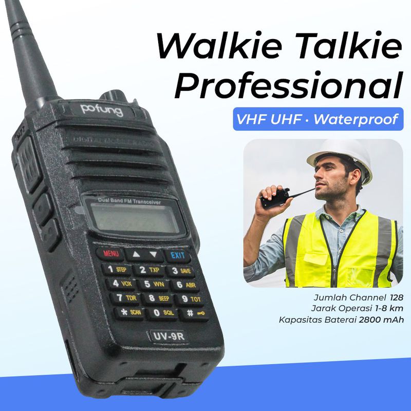 HT WALKIE TALKIE UHF-VHF WATERPROOF