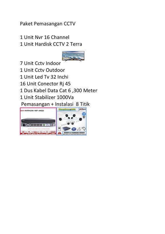 Paket Pemasangan CCTV