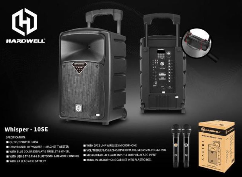 SOUND SYSTEM - Speaker Portable Meeting 10 Inch Hardwell Whisper 10SE