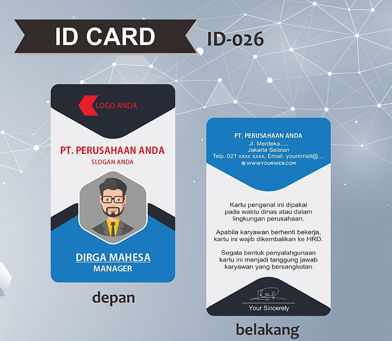 Pembuatan Id Card Custom