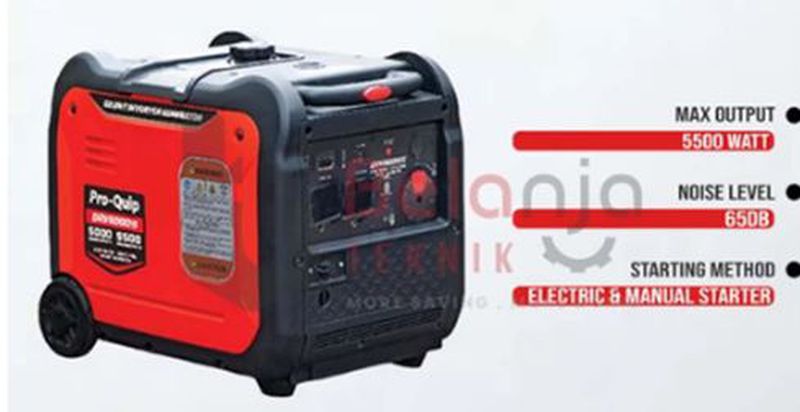 Proquip Generator Silent QRV8000IS 5500 Watt Genset Portable