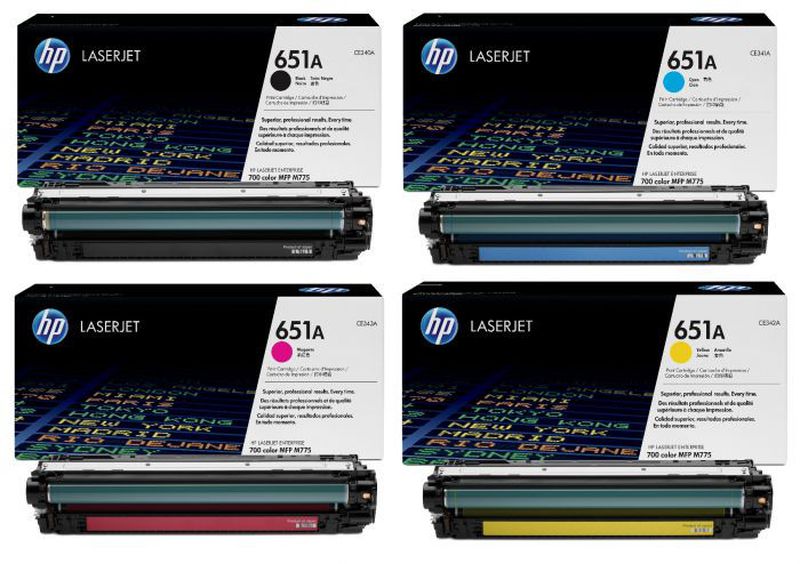 HP 651A Black & Colour (C,M,Y) Original LaserJet Toner / Tinta ...