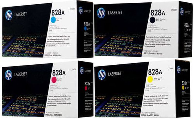 HP 828A Black & Colour (C,M,Y) LaserJet Image Drum - Hitam