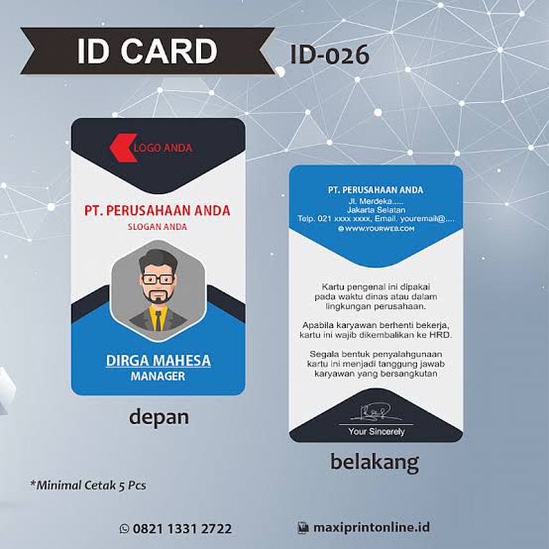 Cetak Kartu Karyawan / ID Card