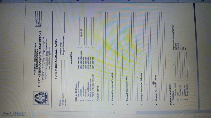 FORM SKRINING VISUAL RAJAL