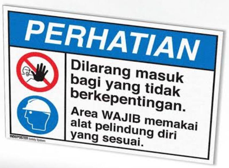 Stiker tempat APD kotor