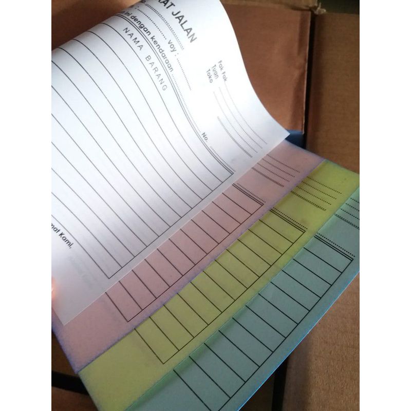 Cetak Nota NCR Custom - 1 Warna - 1/4 Folio 4 Ply