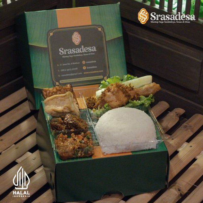 SRASADESA - PAKET NASI BOX / NASI KOTAK 5 - SAMBEL CAKALANG