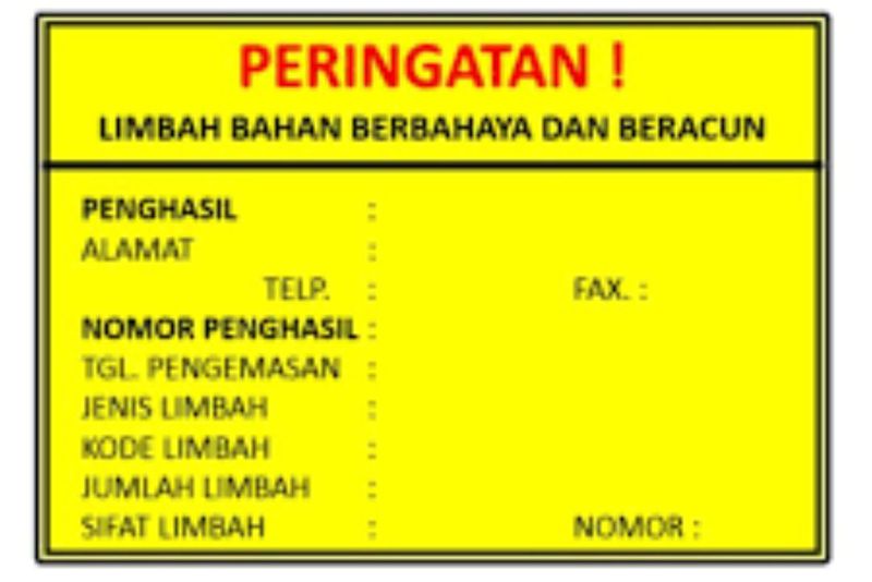 Stiker tanda peringatan 20x15 CM