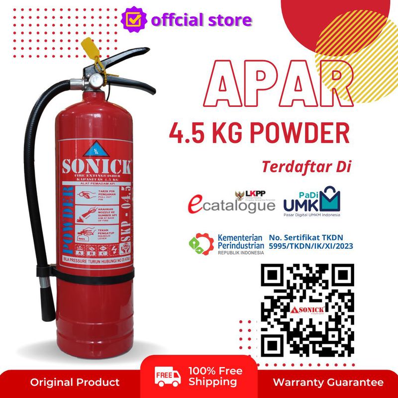 Tabung Apar 4,5 Kg Powder (Alat Pemadam Api Multipurpose)