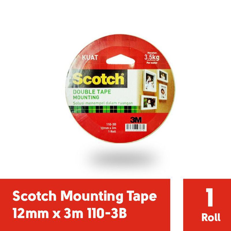 3M Scotch 110-3B Mountingtape 12mm x 3m
