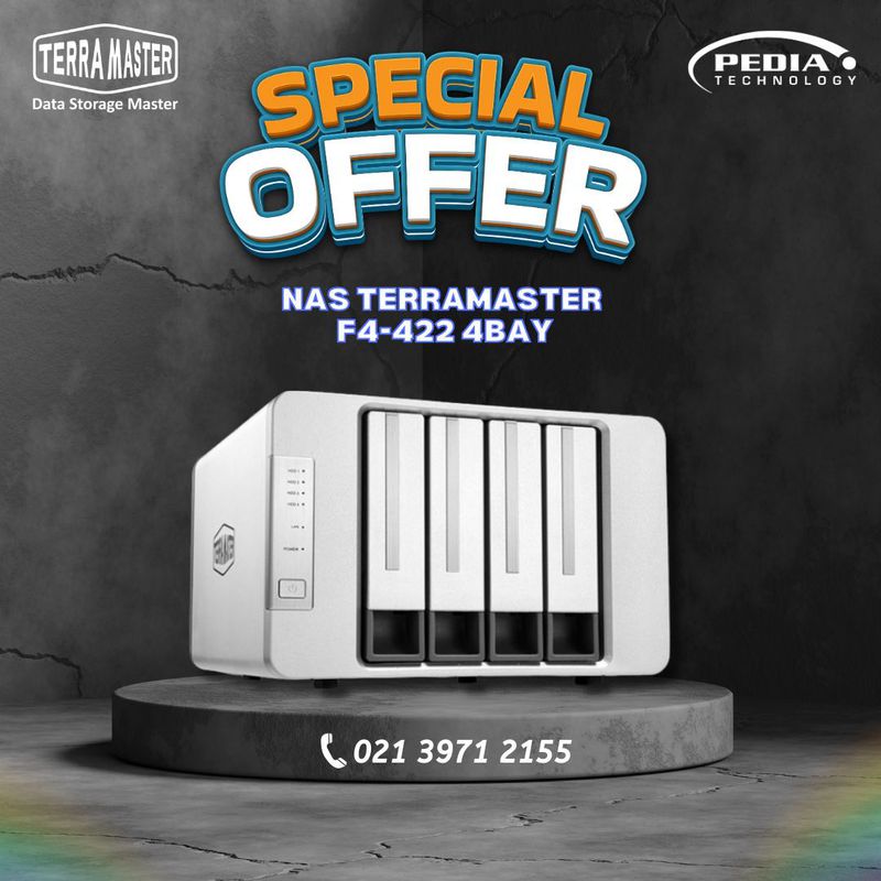 Nas Terramaster F4 422 10gbe 4 Bay Professional Nas Hdd 6 Tb X4