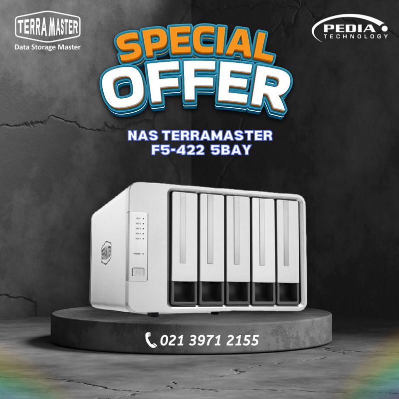 NAS TerraMaster F5-422 10GbE 5-Bay Professional NAS - +HDD 6 TB X5