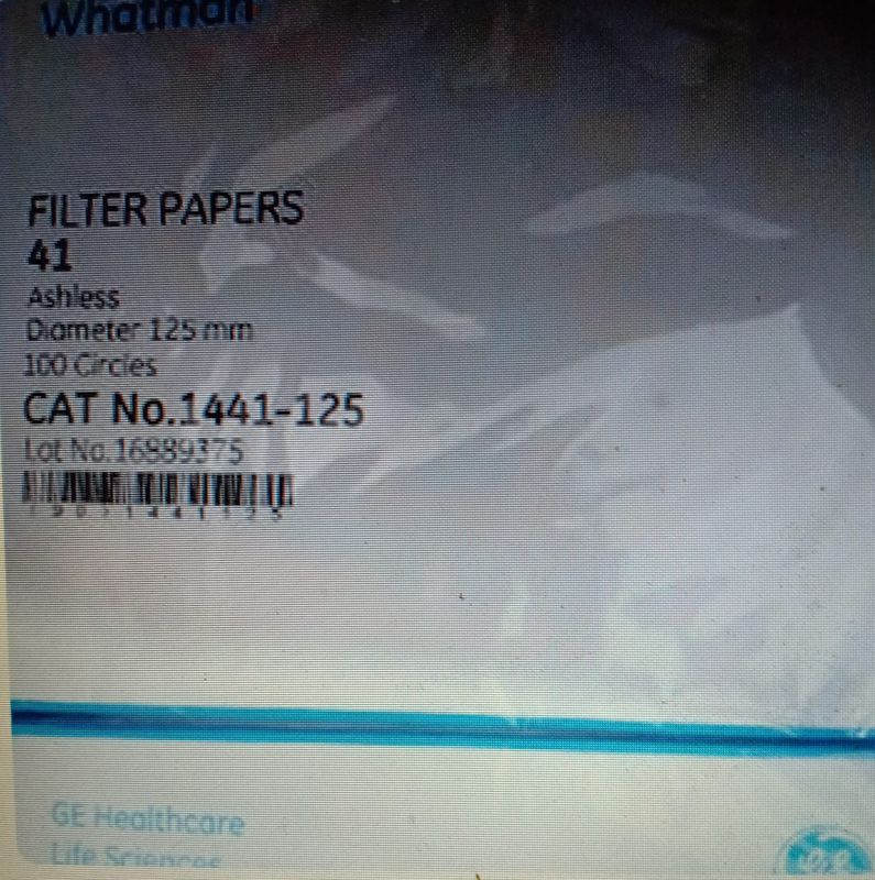 Kertas Saring No.41 Dia.125 mm 100/pk