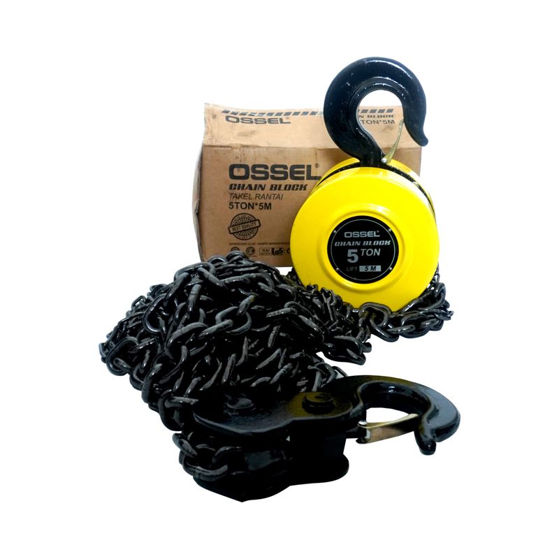 OSSEL Takel 5 ton x 5 meter Chain Block 5 ton x 5 meter Katrol Rantai