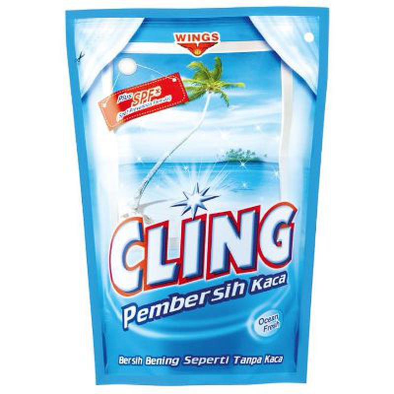 CLING Pembersih Kaca Ocean Fresh Refill 425 ml