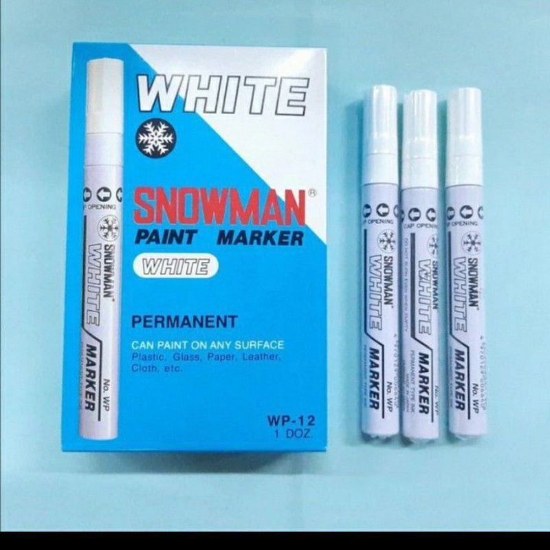 Spidol Snowman Paint Marker Permanent Putih WP-12