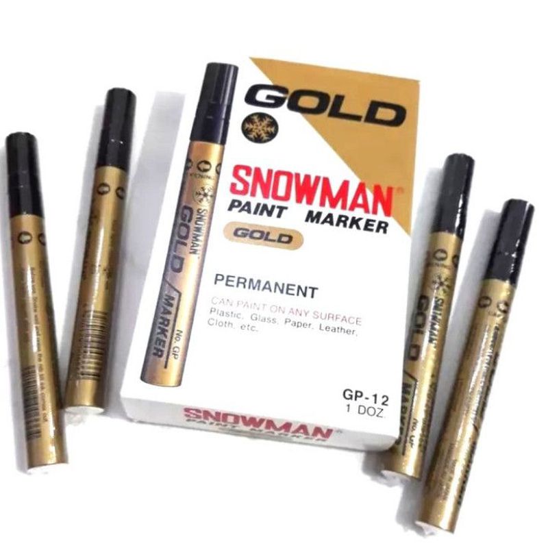 Spidol Snowman Paint Marker Permanent Emas GP-12