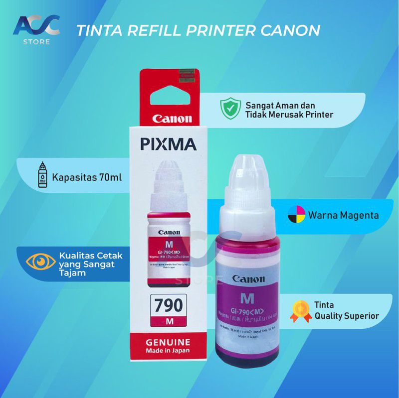 Tinta Refill Canon Pixma Gl 790 Magenta / merah