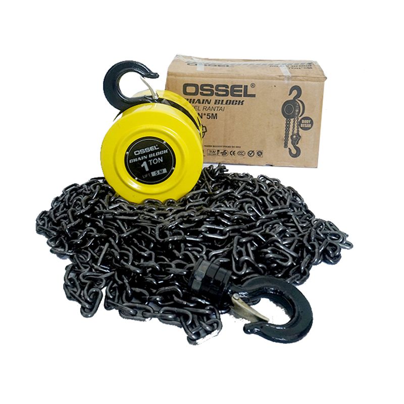 OSSEL Takel 1 ton x 5 meter Chain Block 1 ton x 5 meter Katrol Rantai
