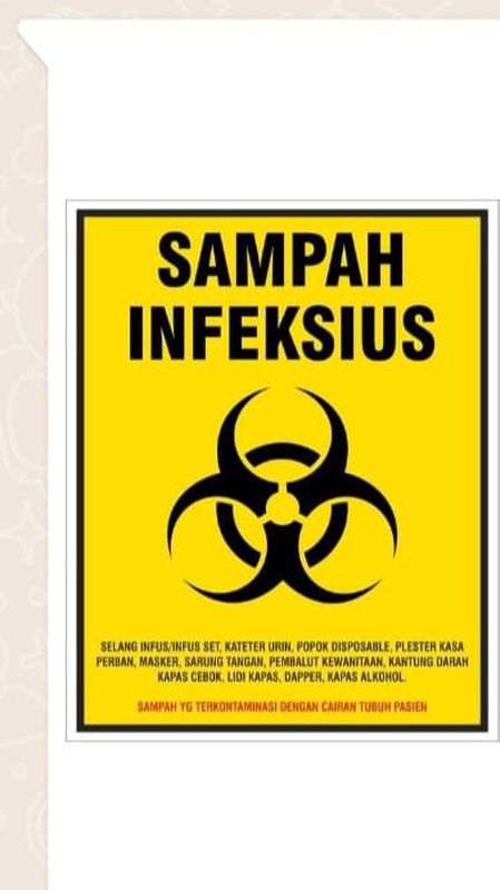 Cetak Stiker Sampah Infeksius dan Non Infeksius - Non Infeksius