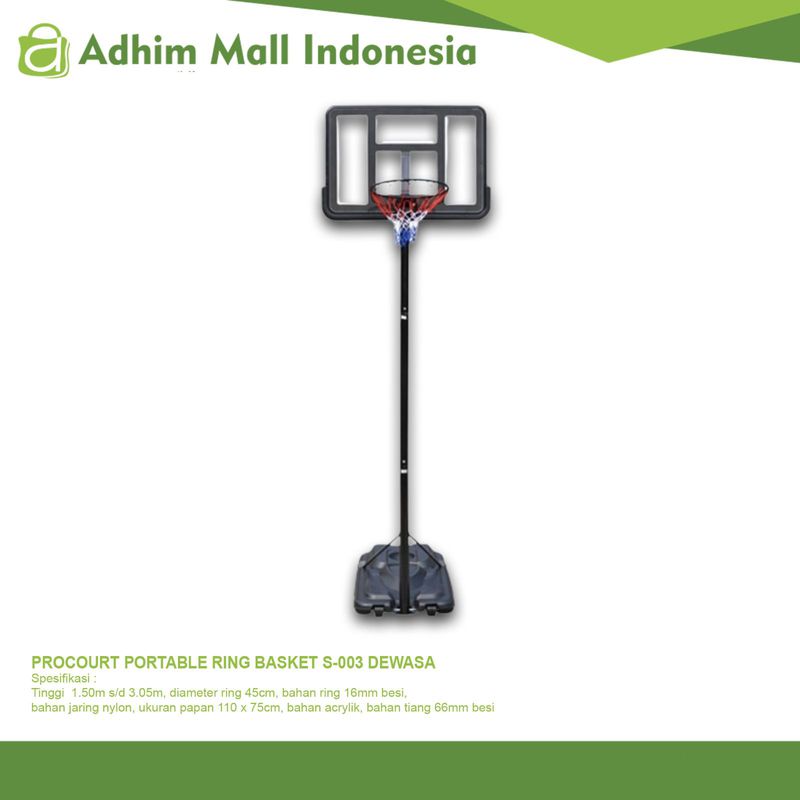 PROCOURT PORTABLE RING BASKET S-003 DEWASA