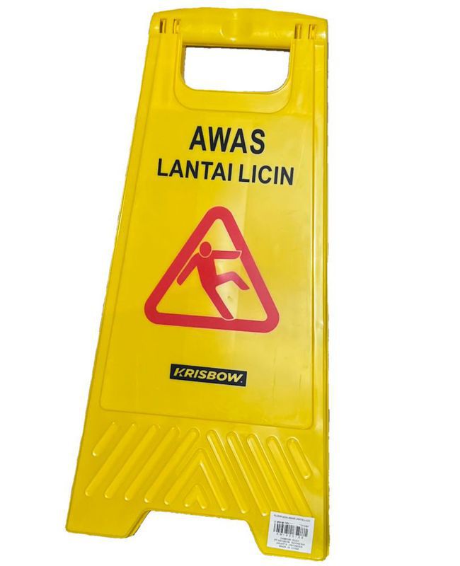WET FLOOR CAUTION (penanda lantai licin)