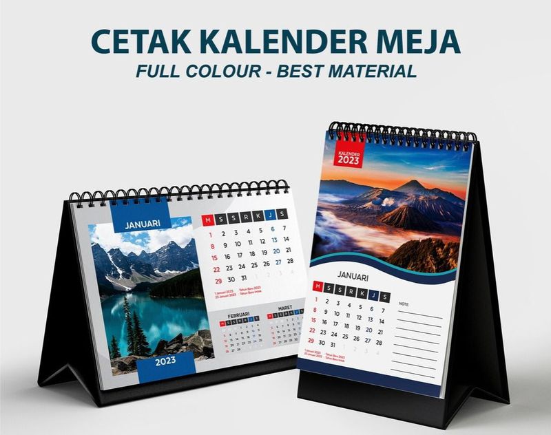 Kalender duduk custom