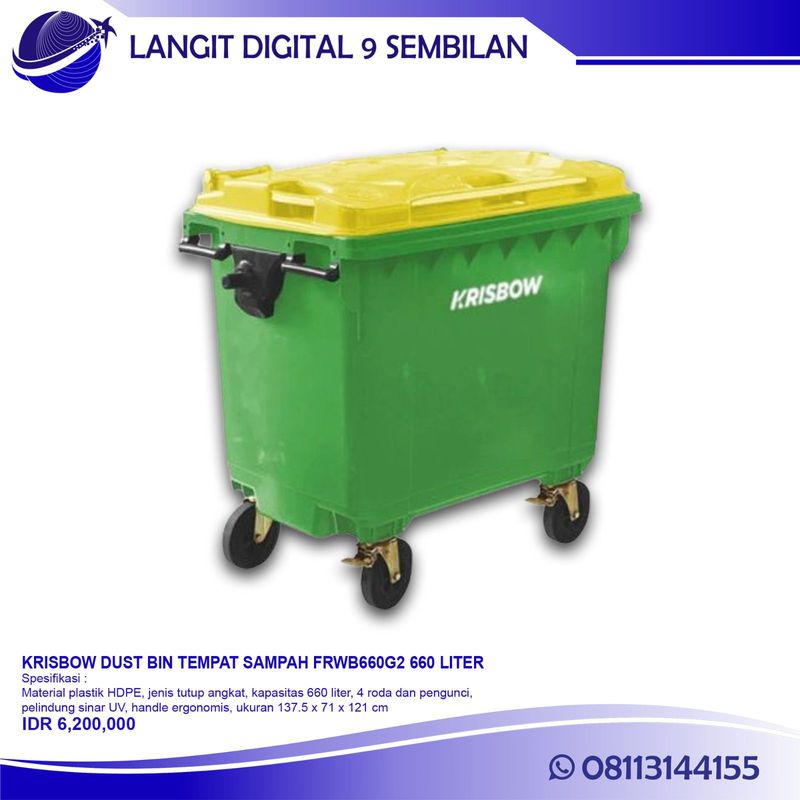 KRISBOW DUST BIN TEMPAT SAMPAH FRWB660G2 660 LITER