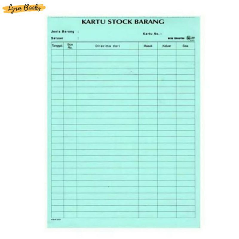 Kartu Stock Barang / Stok Opname