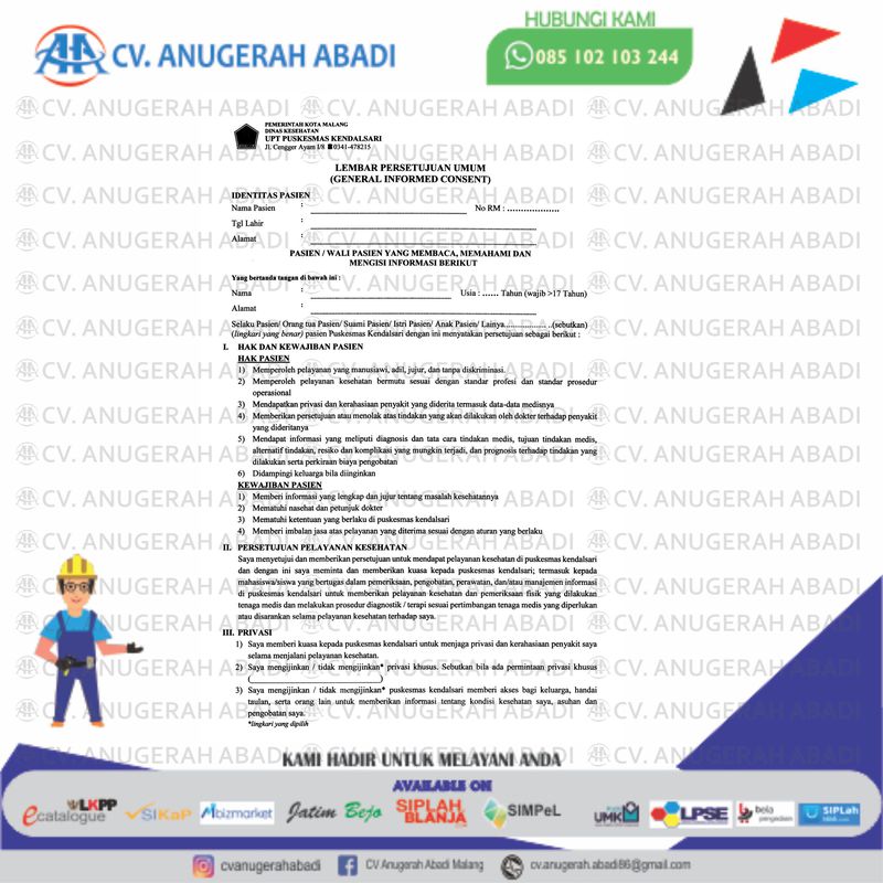 Lembar persetujuan umum (General Consent)