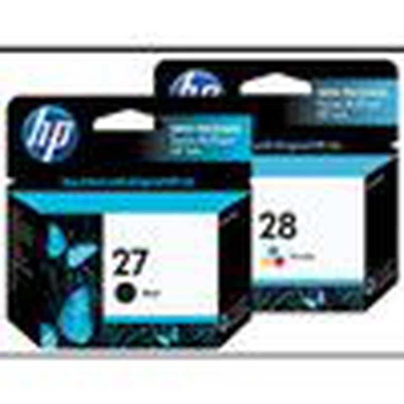 Hewlett-Packard Cartridge Printer InkJet 27 Black dan 28 Tri-Color ...