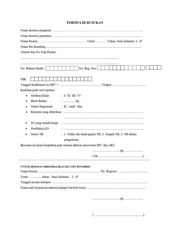 Formulir Rujukan Panarukan
