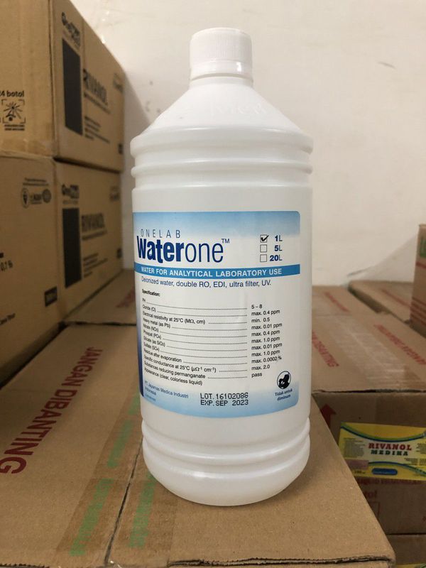Waterone OneMed 1 Liter / Aquabides / Purified Water 1 Liter OneMed