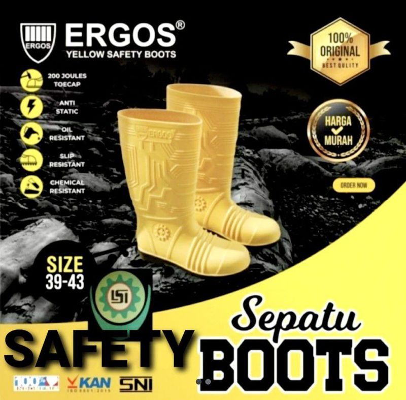 SEPATU SAFETY BOOTS ERGOS - 40