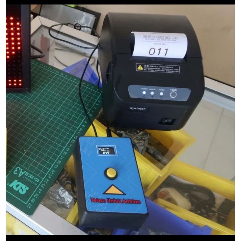 MESIN ANTRIAN MANUAL + PRINTER AUTO CUTTER