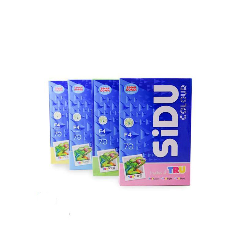 Sinar Dunia F4 Kertas HVS Berwarna Print Fotocopy 70gr - Biru