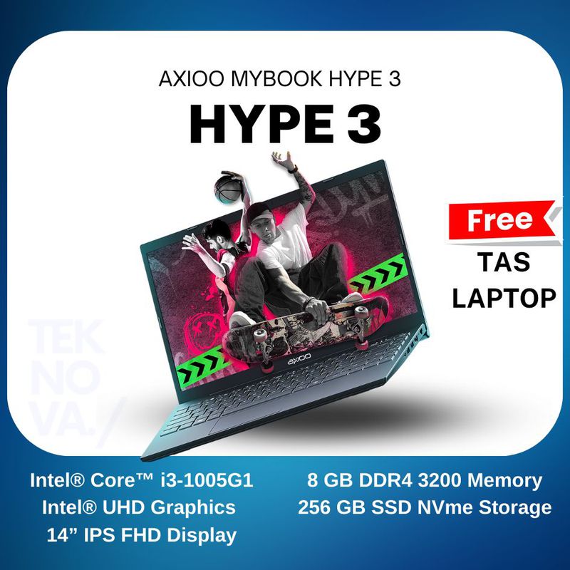 Laptop Notebook Axioo HYPE 3 (RAM8GB/SSD256GB) 14” IPS FHD Display